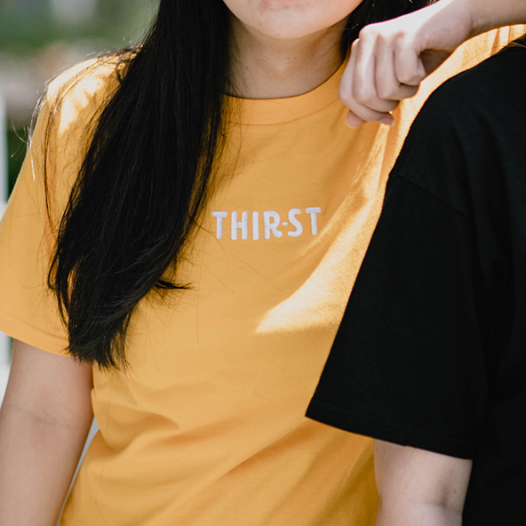 Thir.st Embroidered Logo T-Shirt (Yellow) – Thirst Collective